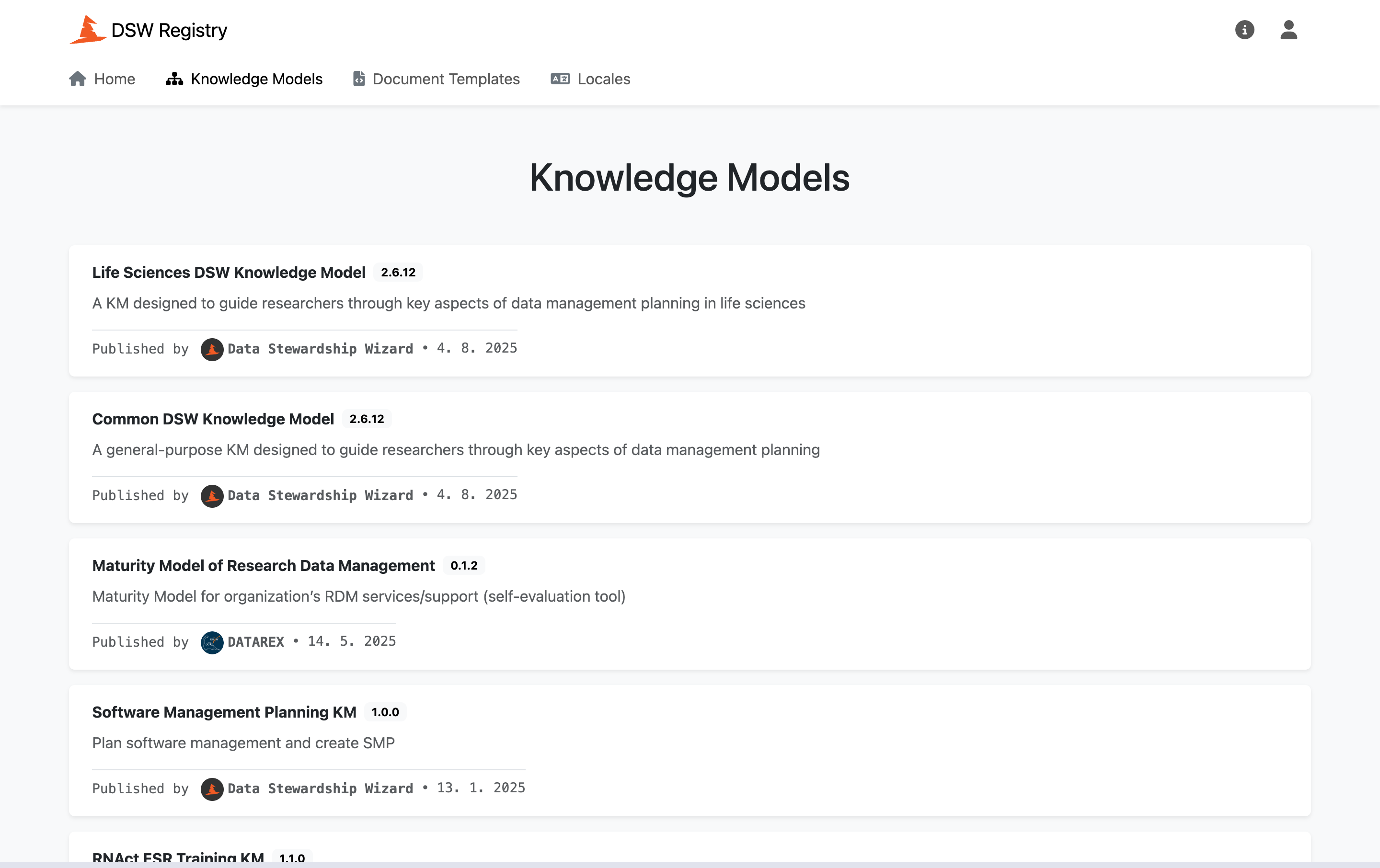 DSW Registry - Data Stewardship Wizard 4.22 documentation
